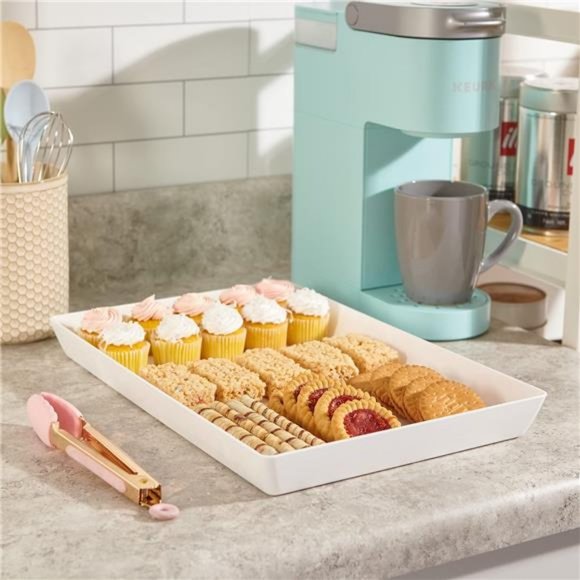 Dining | 15 X 1 Plastic Stackable Serving Tray In White | Poshmark